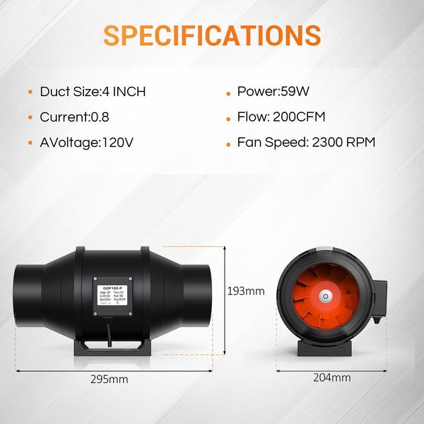 Best Spider Farmer Fan & Filter Bundle 4 Inch for Sale - GrowPackage.com