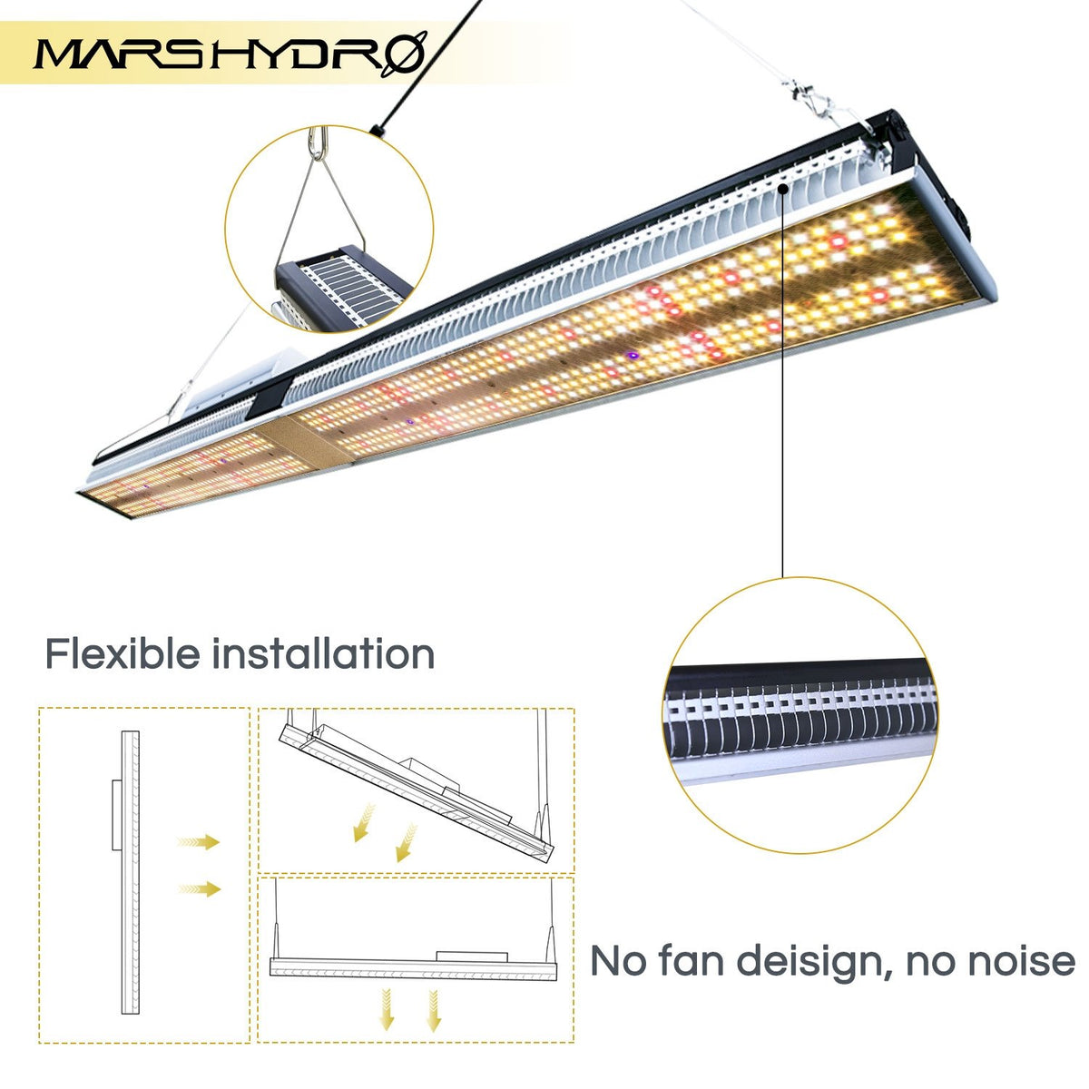 The Best Mars Hydro SP-250 LED Grow Light Bar for Sale - GrowPackage.com
