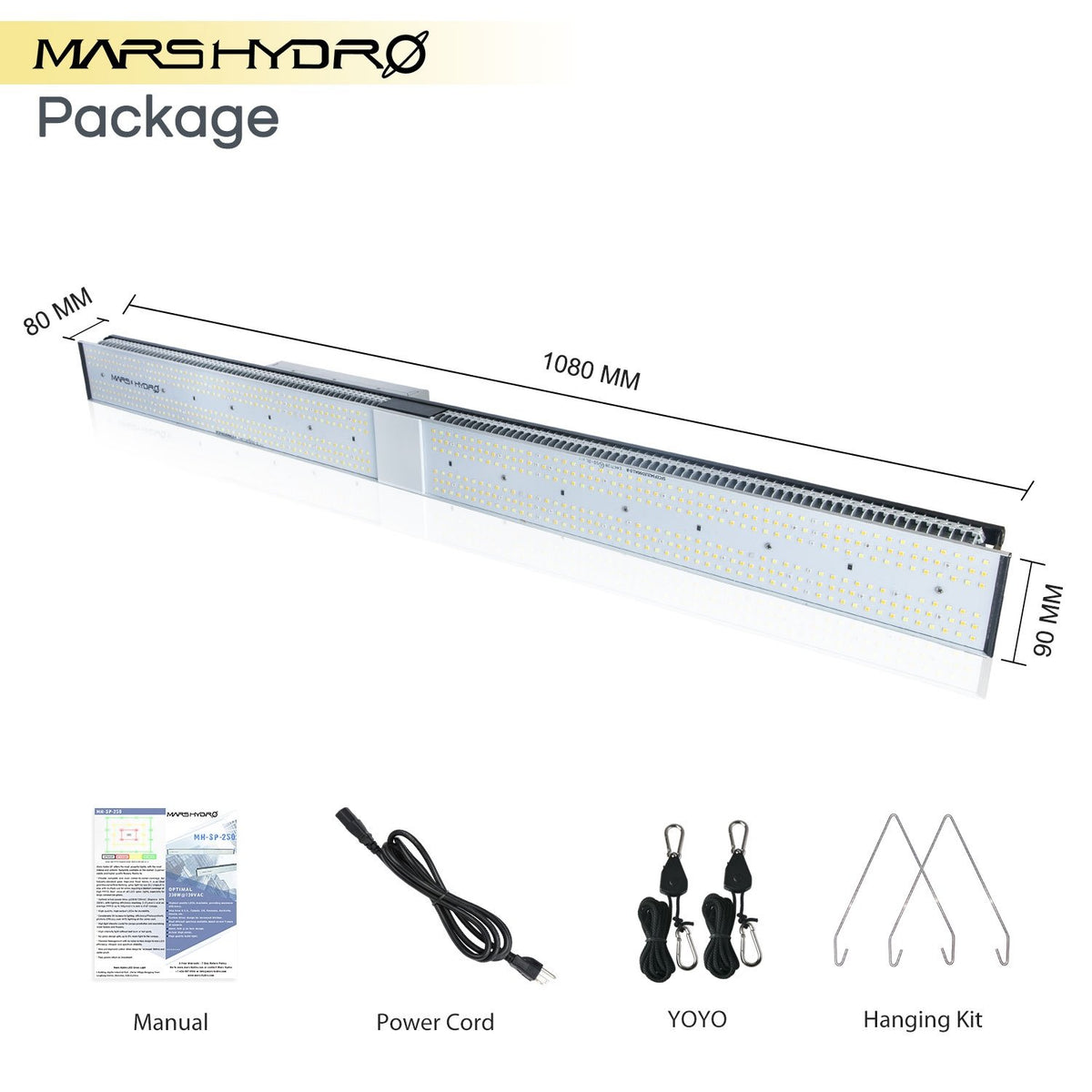 The Best Mars Hydro SP-250 LED Grow Light Bar for Sale - GrowPackage.com