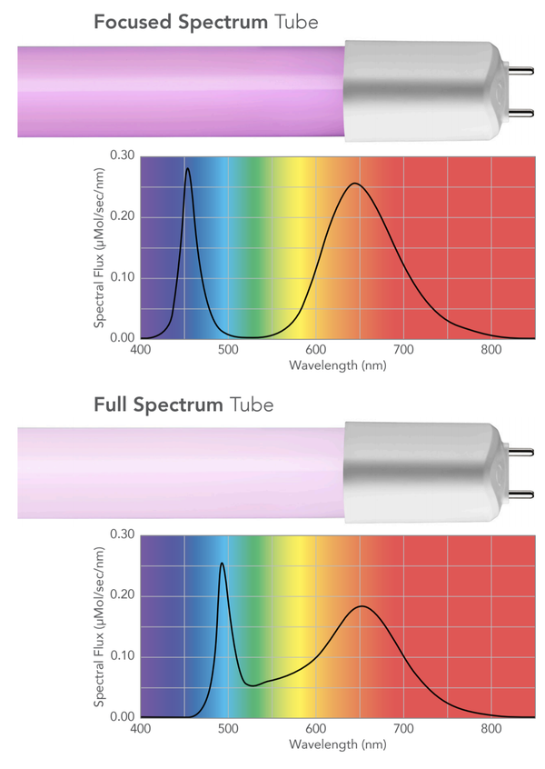 Toggled 6-Light 4-ft Grow Light Fixture w/ LED tubes - 96 watts ...